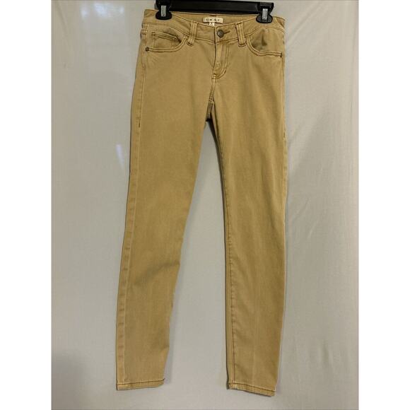 CAbi | Jeans | Cabi Skinny Jeans Size 2 Pale Mustard Yellow Low Rise ...